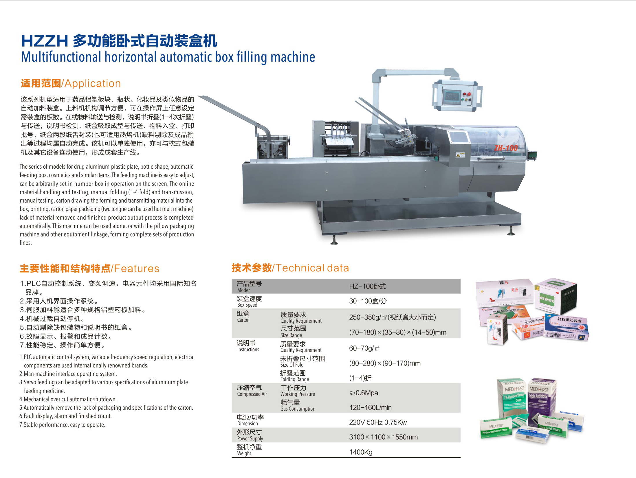 Multifunctional Horizontal Automatic Box Filling Machine | Packaging ...